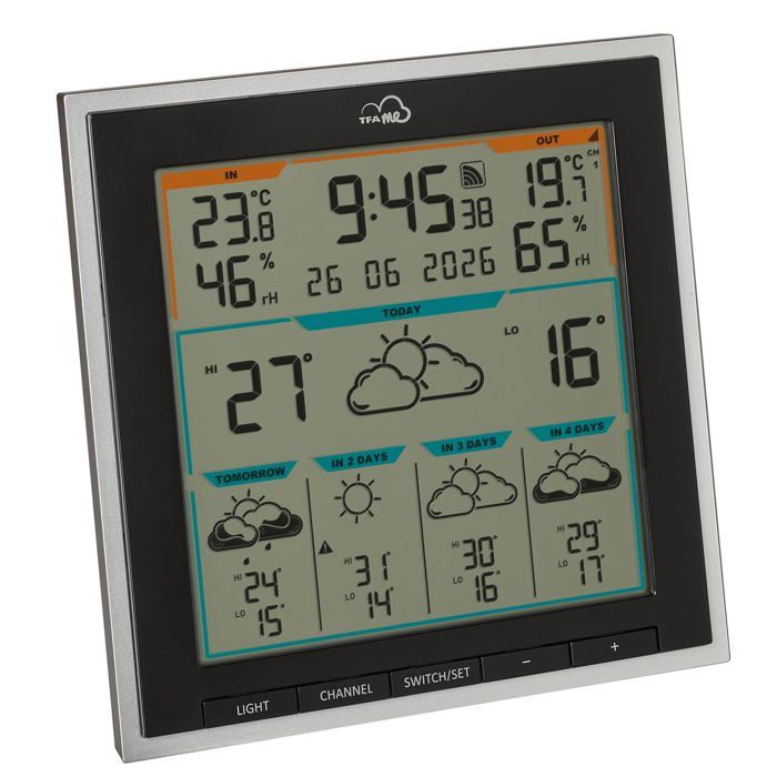 Station météo sans fil avec symboles météorologiques - Indice UV ...