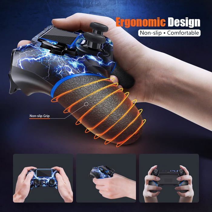 Manette Sans Fil Pour Ps4,Manette De Jeu Pour Ps4 Avec Double Vibration ...