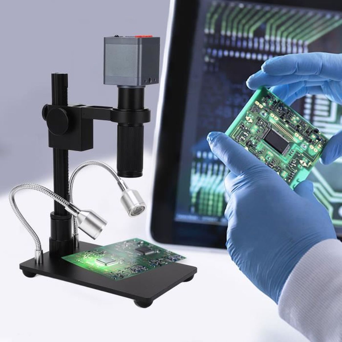 JIM-Caméra de microscope industriel 4K sortie HDMI USB lentille de type ...