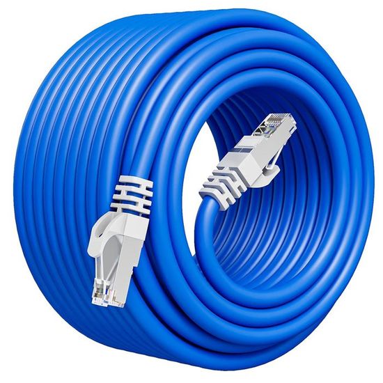 Cable Ethernet 40M, Blindé Cable Rj45 Cat 6 Gigabit Câble Réseau, À L ...