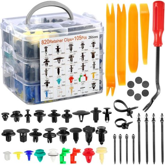 Rivet Clips Plastique Voiture, Rivet Plastique Fixation de Protection ...