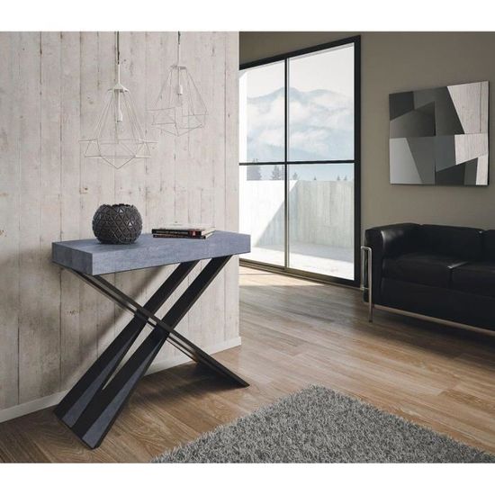 Console extensible - DIAGO - PREMIUM - béton - structure en fer en ...