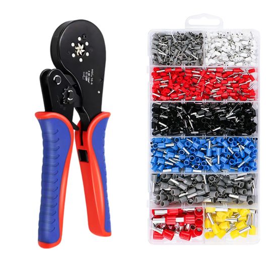 HSC8 16-6 + 1200 Embouts de Câble - Pince à Sertir - 0,08-16mm² - Outil de Sertissage pour ...