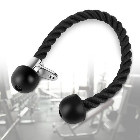 Corde Gym Musculation des Triceps Muscle Dorsal Robuste Noir Attachment ...