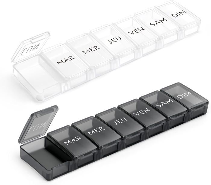 Pilulier Semainier Français 7 Jours - Boîte à Pilules Design Unique ...