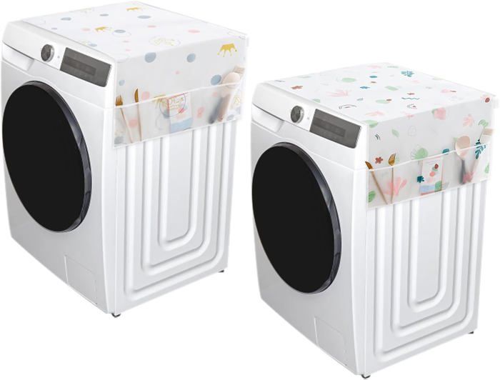 Housse machine a laver, protege machine a laver, 2PCS Cache poussière ...