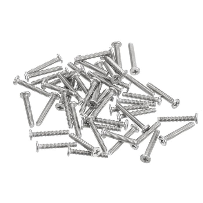 Vis cruciforme SOURCING MAP 100Pcs M1,6-0,35 x 10 mm Plat Rond Diriger Vis 304 Inox Phillips ...