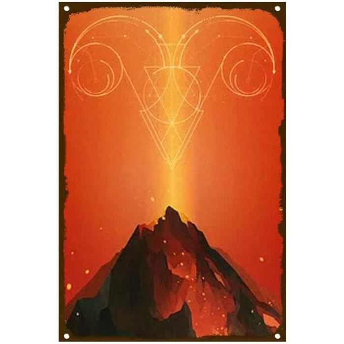 Poster Métallique Affiche,Paysage Naturel de Roche volcanique,Peinture ...