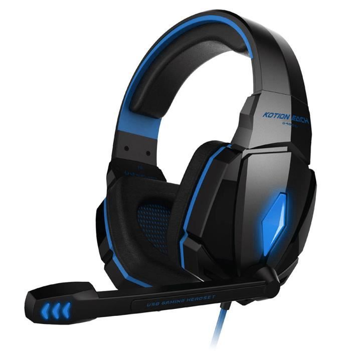 G4000 Gaming Headset Wired écouteurs Gamer casque avec microphone pour ...