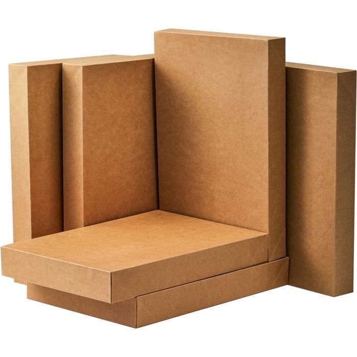 Lot De 12 Boîtes En Carton Kraft Marron Avec Papier De Soie Pour ...