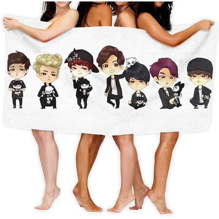 Bts Bangtan Boys Serviette De Bain Avec Impression Numérique 3D, Douce ...