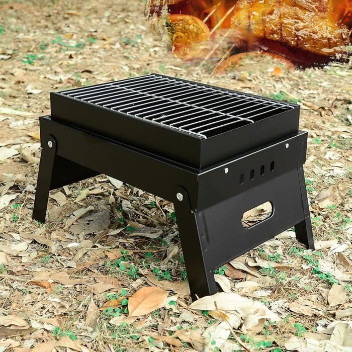 Barbecue à charbon de bois, barbecue pliable portable, table de bureau ...