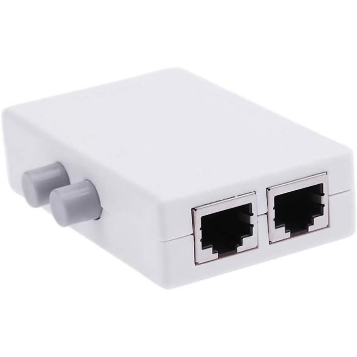 LIWI-Destop HUB Commutateur réseau Mini RJ45 2 ports Ethernet pratique ...