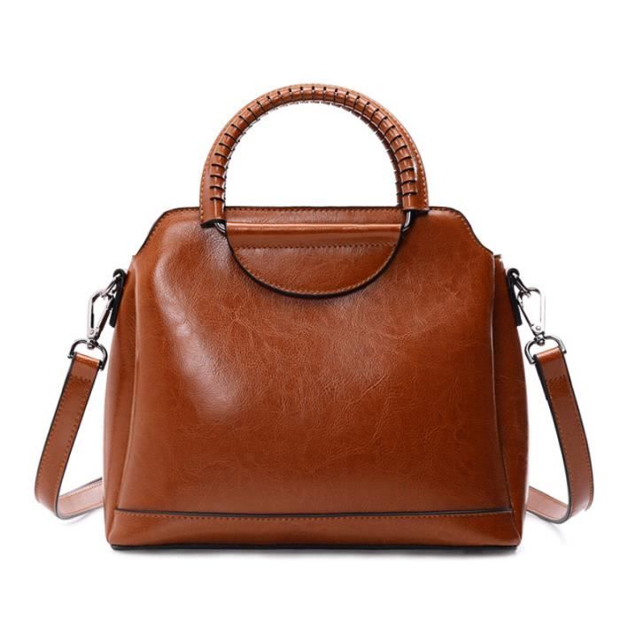 Sac à main en Cuir - Sac à main en cuir véritable pour femme Sac à ...