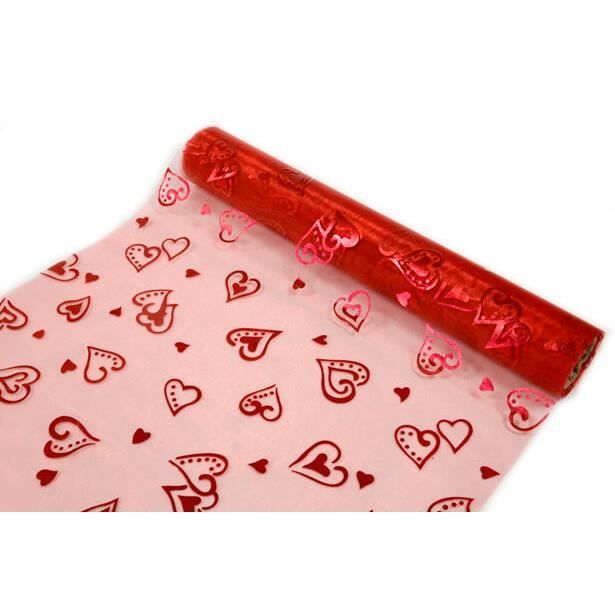 Rouleau organza Duo de c urs rouge - Cdiscount Beaux-Arts et Loisirs ...