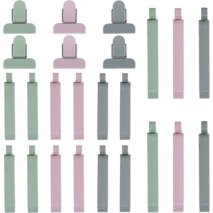 SEELOK 24 Pcs Pince Sachet Alimentaire en Plastique Clip Fermeture pour ...