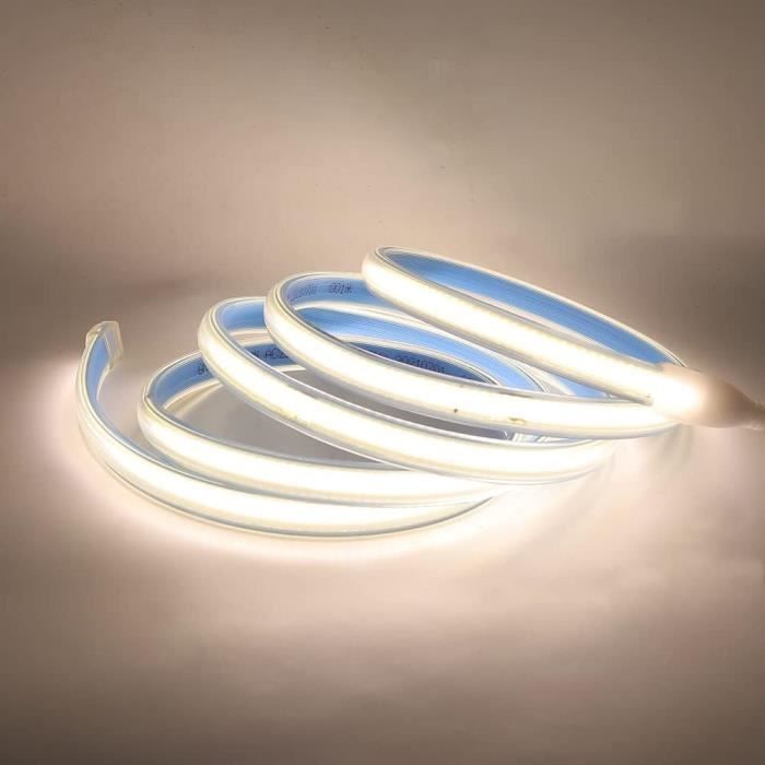 Ruban Led, Cob Led Bande Lumineuse Led 220V Avec Prise, Autocollant Led ...