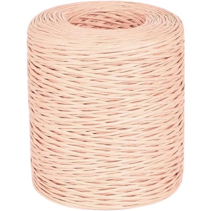 Fil de Papier 200M Cordeline Ficelle Jute Naturel Rotin de Papier ...