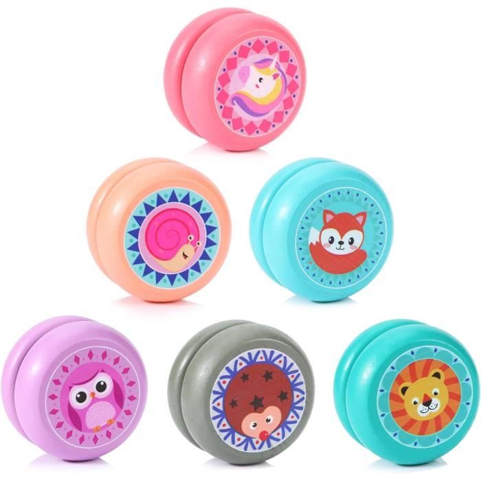 Yoyo Toy, Paquet De 6 Yoyos En Bois Yoyo Jouets Professionnel Yo-Yo En ...