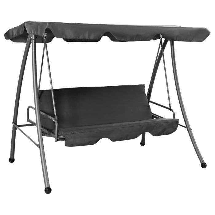 Balancelle de jardin - DIOCHE - Convertible en lit - Auvent réglable ...