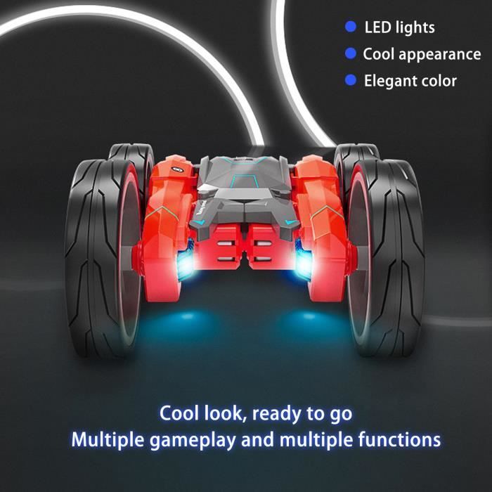 JNG Voiture télécommandée rotative à 360 ° 2,4 GHz, jouet pour enfants de véhicule tout-terrain ...