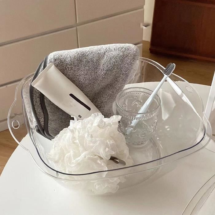EJ.life Transparent Plastic Wash Basin Durable Multifunctional ...