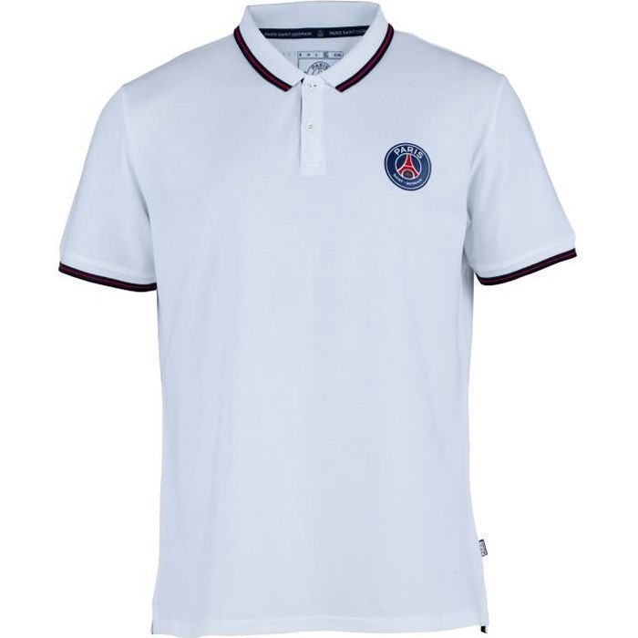 Polo - PARIS SAINT GERMAIN - Collection officielle - Blanc - Manches ...