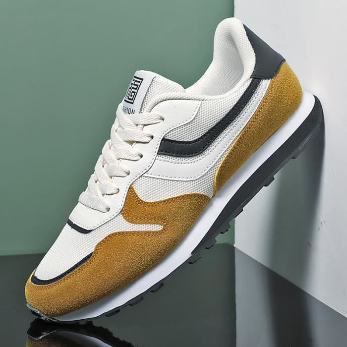 Baskets Homme Fashion Chaussures Sport Sneakers Blanc - Cdiscount ...