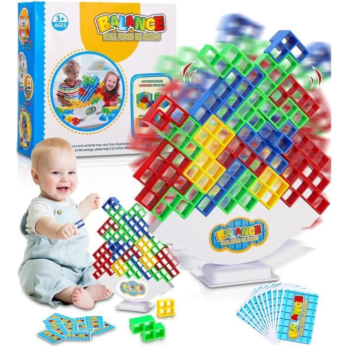 48 Pieces Tetra Tower,Jeu D'Empilage En Tetris Swing Stack Attack High ...