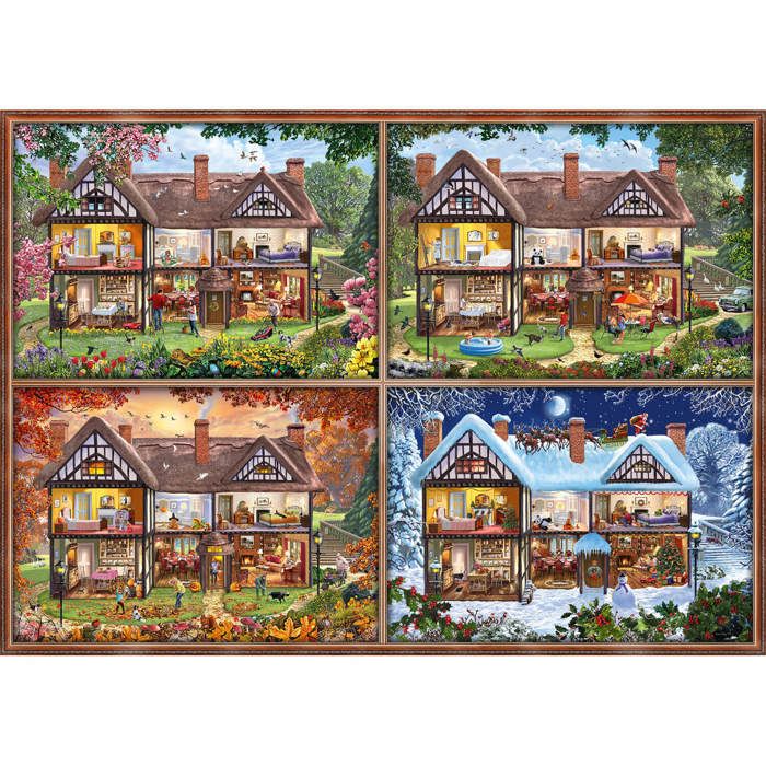 Puzzle 2000 pièces Maison des quatre saisons - Schmidt - Cdiscount Jeux ...