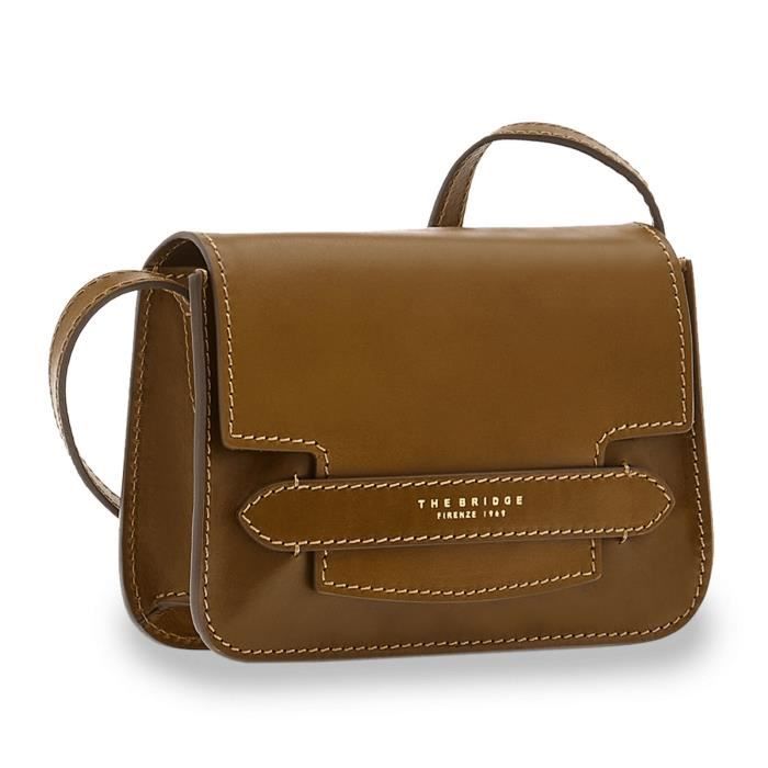 THE BRIDGE Lucrezia Crossbody Bag Verde Oliva New / Oro [144241] - sac ...