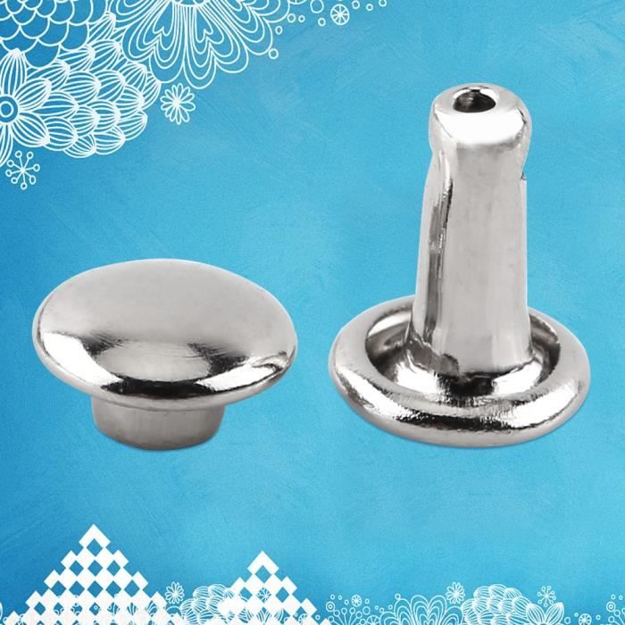 YID Double Rivet Rivet à Double Capuchon 100 Pièces Rivet à Lisse ...