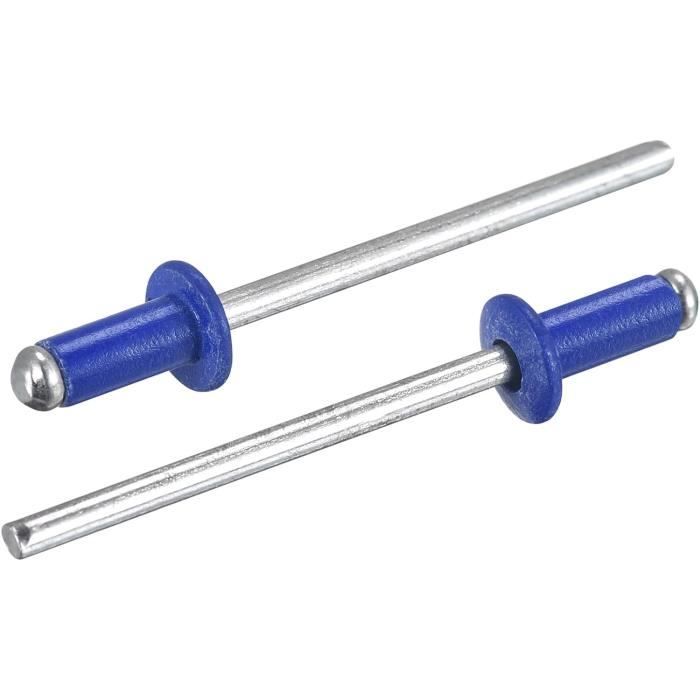 Rivets Aveugles, 3,2Mm X 7Mm Aluminium Ouvert Terminal Plat Rond Tête ...