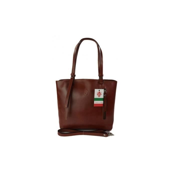 Sac VERA PELLE KM446M Marron - Femme/Adulte - Cdiscount Jardin