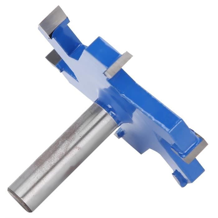 YOSOO Bit de routeur de fraisage Fraise à Rainurer Type T à 6 Bords Tige Droite 12mm Bit de ...