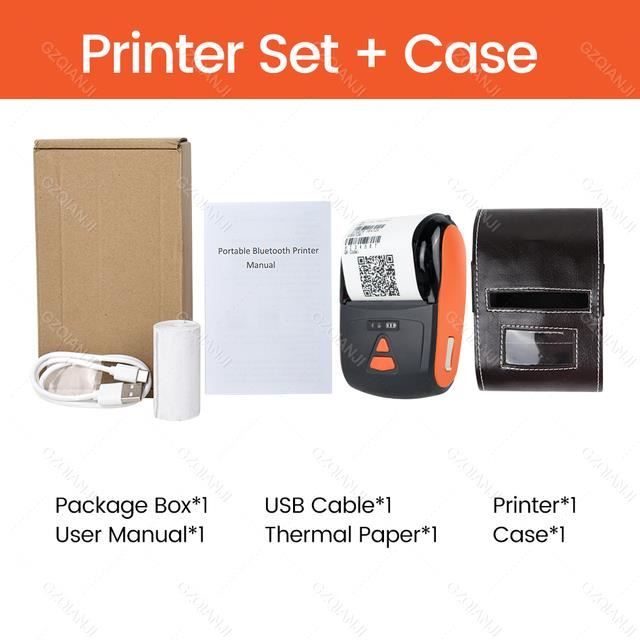 IMPRIMANTE,Orange Printer-Prise de l’UE--Mini imprimante thermique sans ...