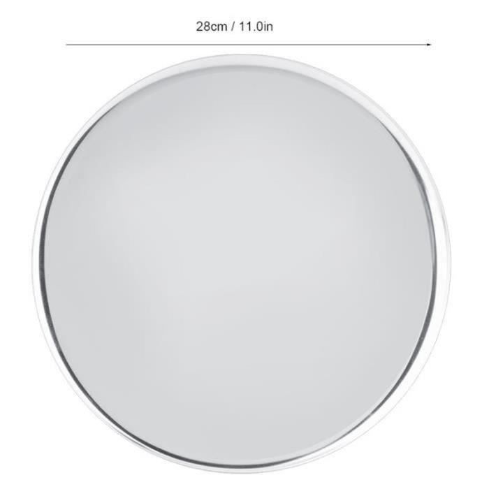 Q123632 Plateau de service rond en acier inoxydable de 28 cm pour ...