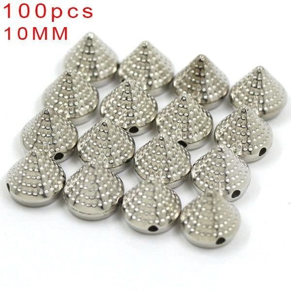 RIVET,Point Cone Silver--Cône en plastique, 100 pièces, 6-8-10-12mm ...