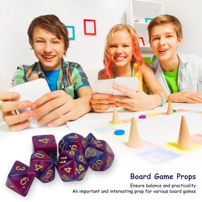 Zerodis Lot 7Pcs dés dé à Jouer dés a jouer , Jeu de dés LE647 ...