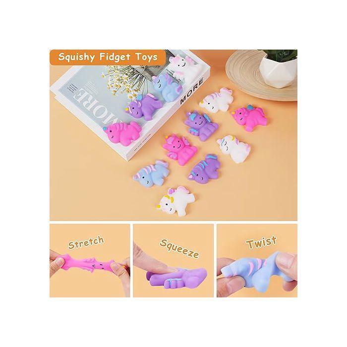 12Pièces Kawaii Mochi Squishy Toys, Mini Squishies Noctiluque Soft ...