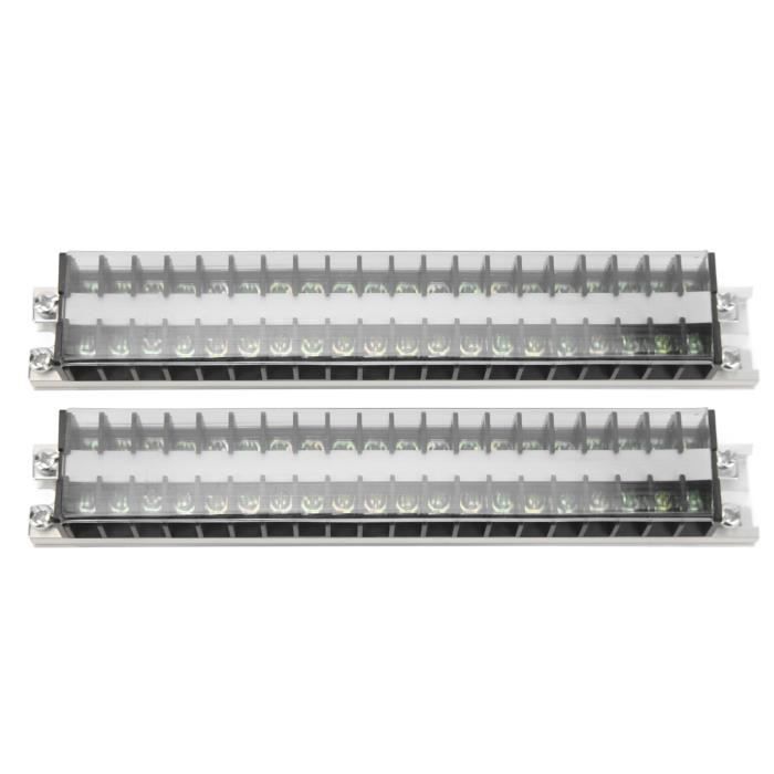 Bornier - EJ.LIFE - Double Rangée - 660V - 15A - 10 Positions - Ébonite ...