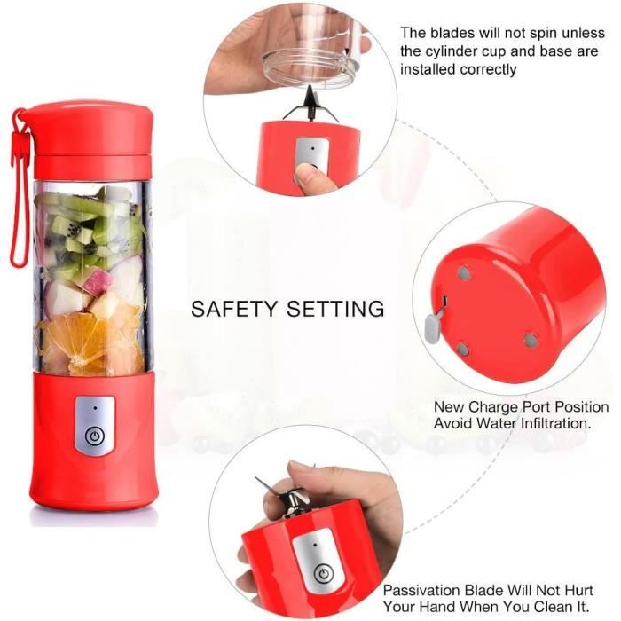 Portable Mixeur Des Fruits Rechargeable Usb,Mini Blender Pour Smoothie ...