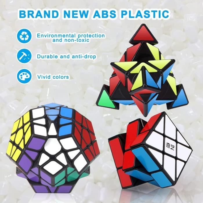ROXENDA Speed Cube Set, Cube de Vitesse Pyramide Dodécaèe Windmill Cube ...