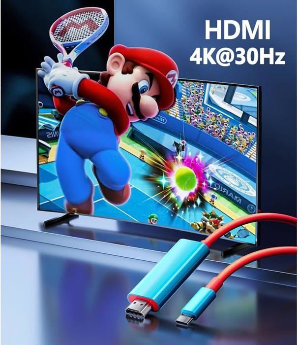 Switch Dock HDMI Adapter Cable 4k Video Output 100W PD Fast Charge for ...