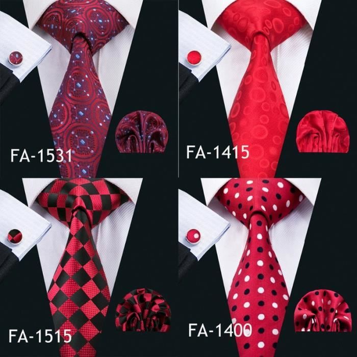 (6174)Barry Arrivée Hommes Cravates Pour Hommes Cravates Rouges ...