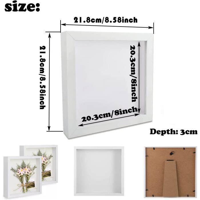 Cadre Photo 3D-20 X 20 Cm, 3D Cadre D'Objet Carrée, Cadre 3D Photo ...