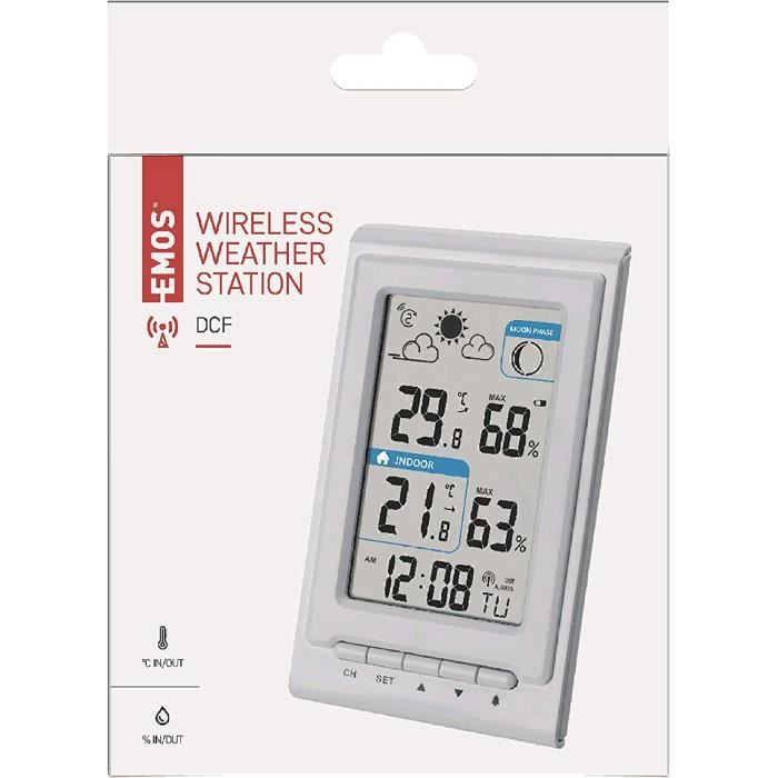 Mini station météo radio avec capteur extérieur, mesure la température ...