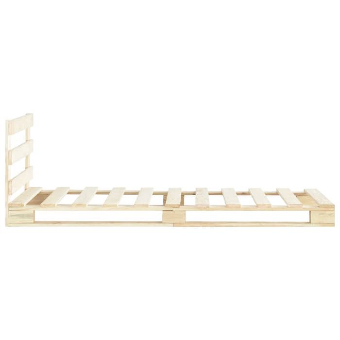 Lit Simple | 1 Place, Cadre de lit de palette , bois massif pin 100x200 ...