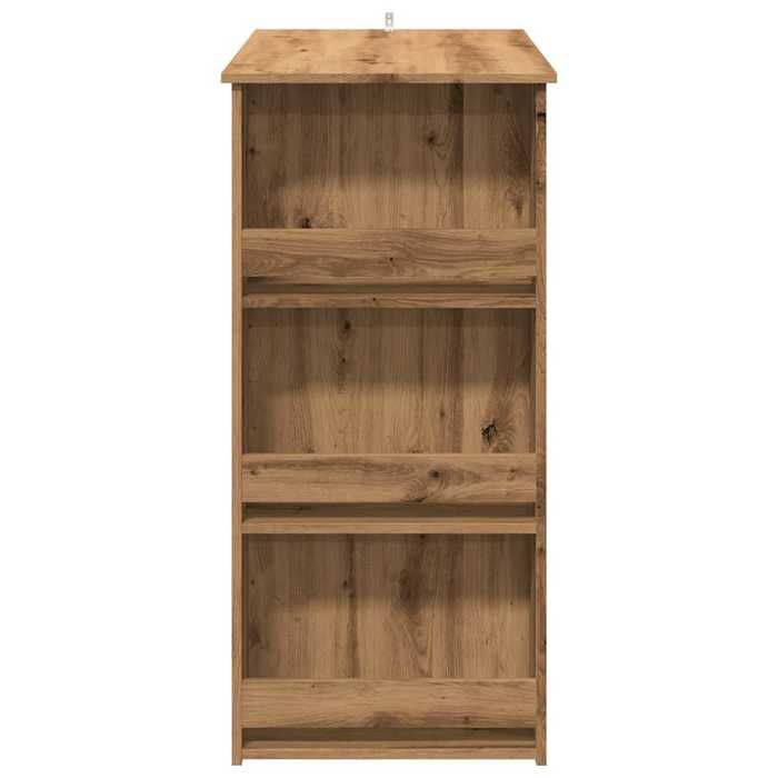 VidaXL Table de bar avec étagère de rangement chêne artisanal 856763 ...