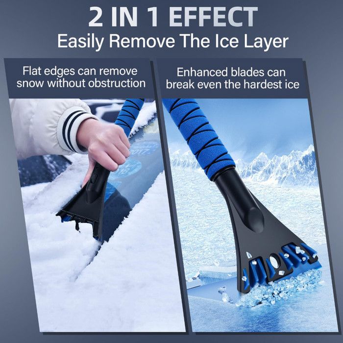 Car Ice Scraper, Car Windshield Scraper, 2 in 1 Winter Snow Breeze ...